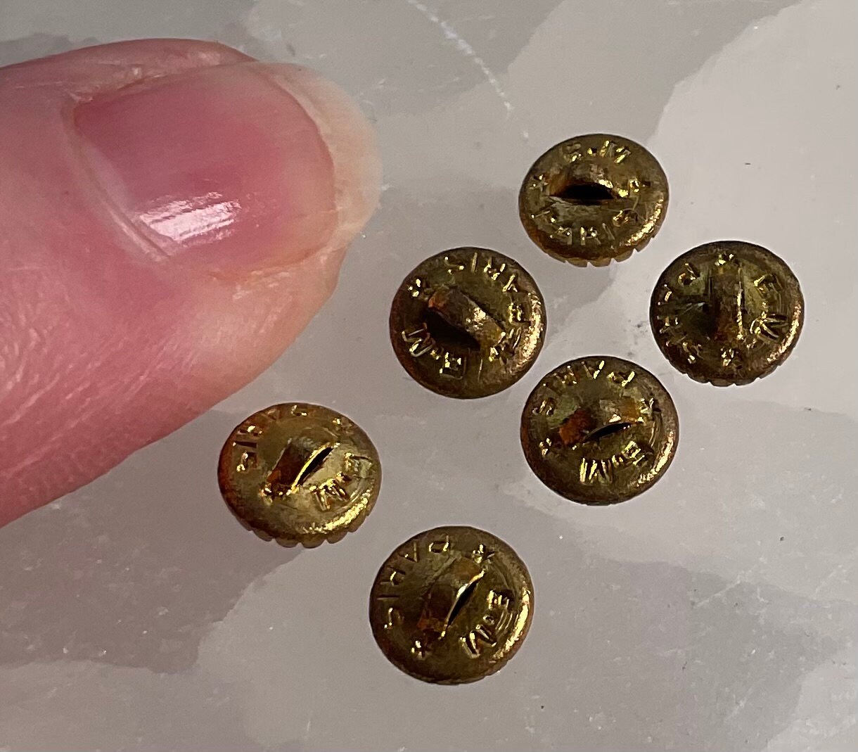 Fleur de Lis enamel Paris back button. - Etsy 日本