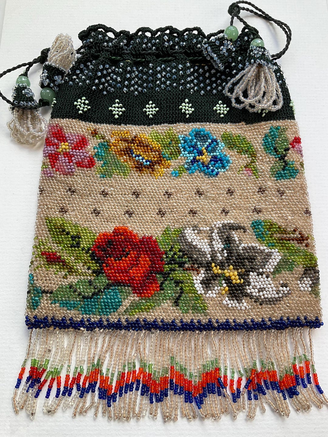 Antique Beaded Bag. - Etsy