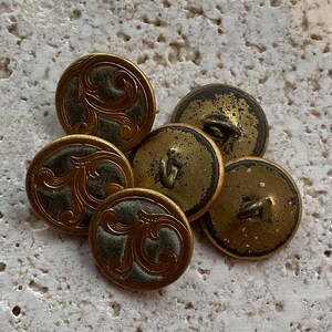 Set of 6 velvet buttons with gilt overlay. - Etsy 日本