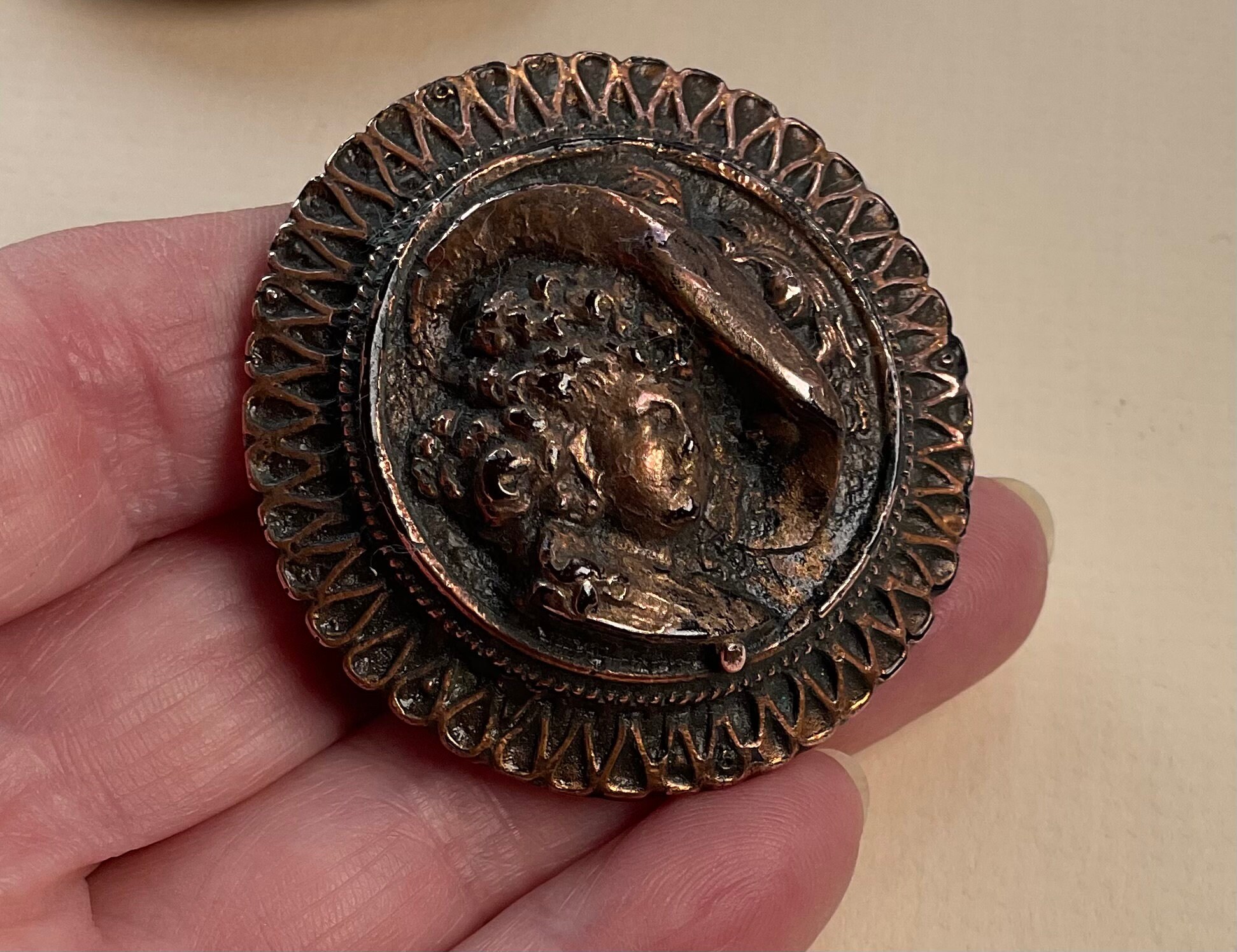 Duchess of Devonshire Cast Metal Button. - Etsy