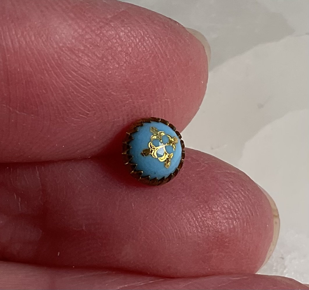 Fleur de Lis enamel Paris back button. - Etsy 日本