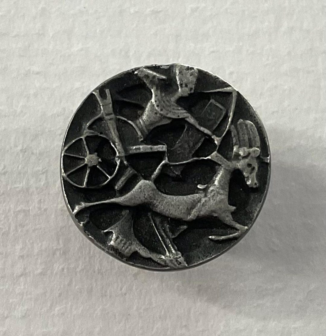 Small Battersea Button With Hunting Scene. - Etsy