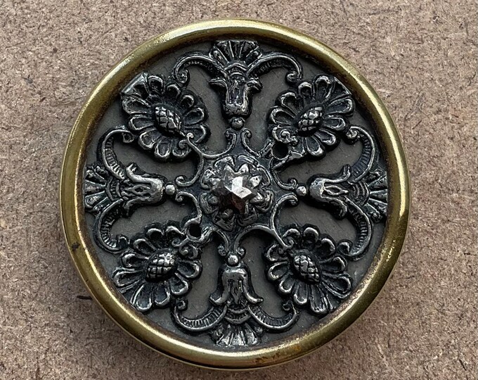 Large Metal Button in Medieval Style. - Etsy