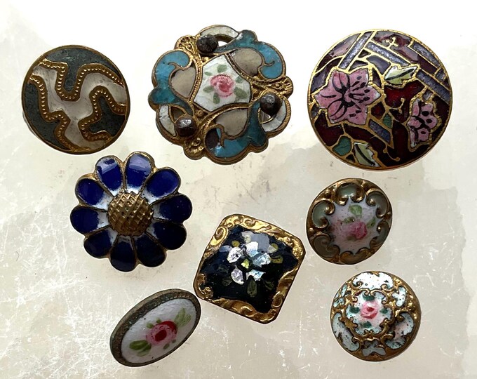 Selection of Small Enamel Buttons. - Etsy