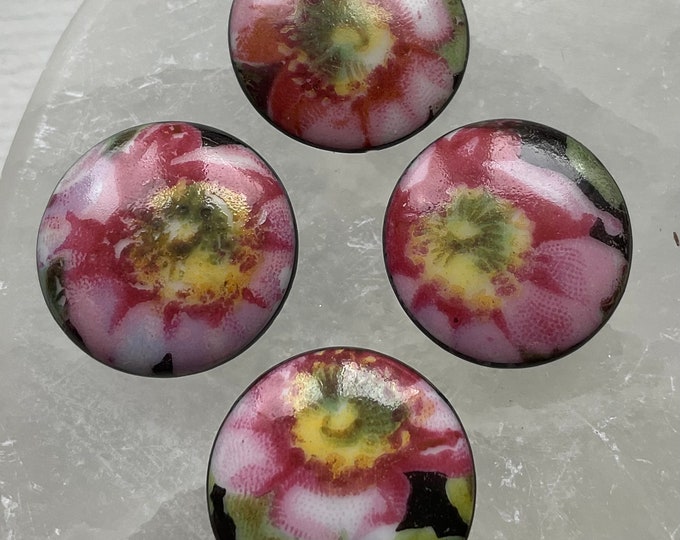 Porcelain Buttons With Transfers. - Etsy
