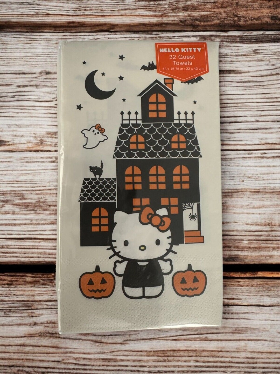 Hello Kitty Halloween Haunted House Guest Towels Fall Thanksgiving ...