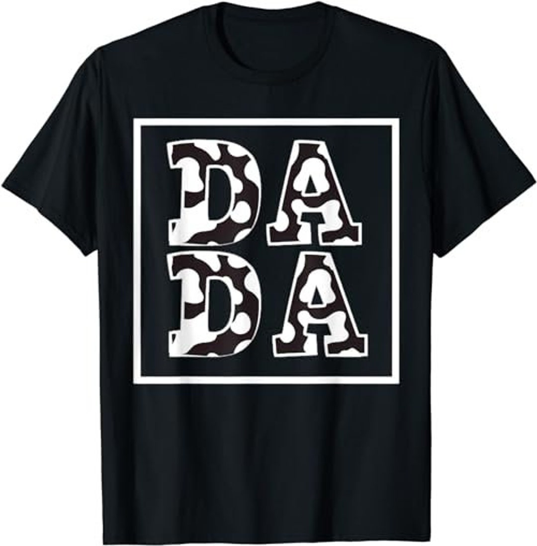 Dada Cow Print Cow Pattern Father's Day T-shirt - Etsy