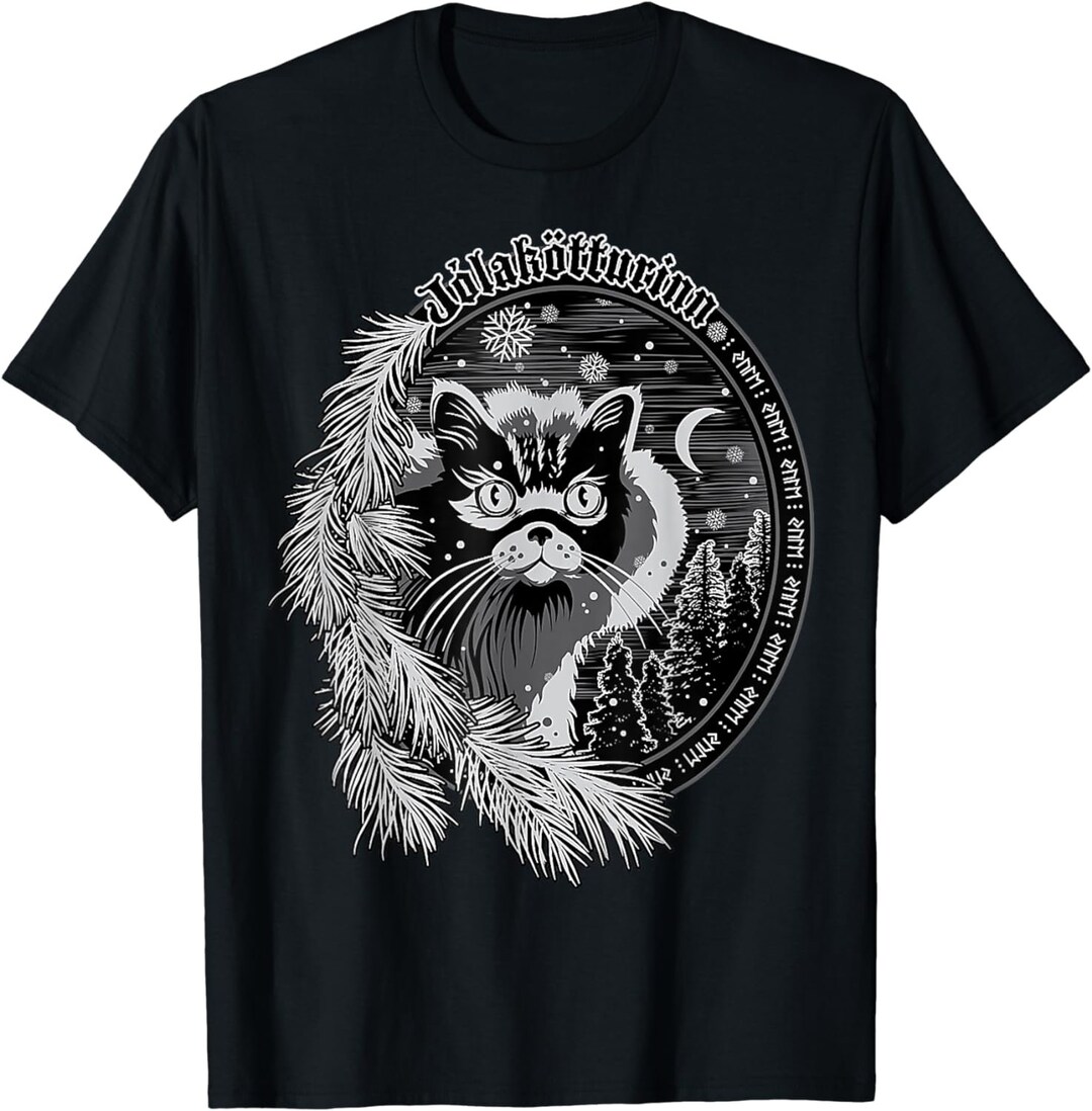 Yule Cat Jolakotturinn Icelandic Christmas Cat T-shirt - Etsy