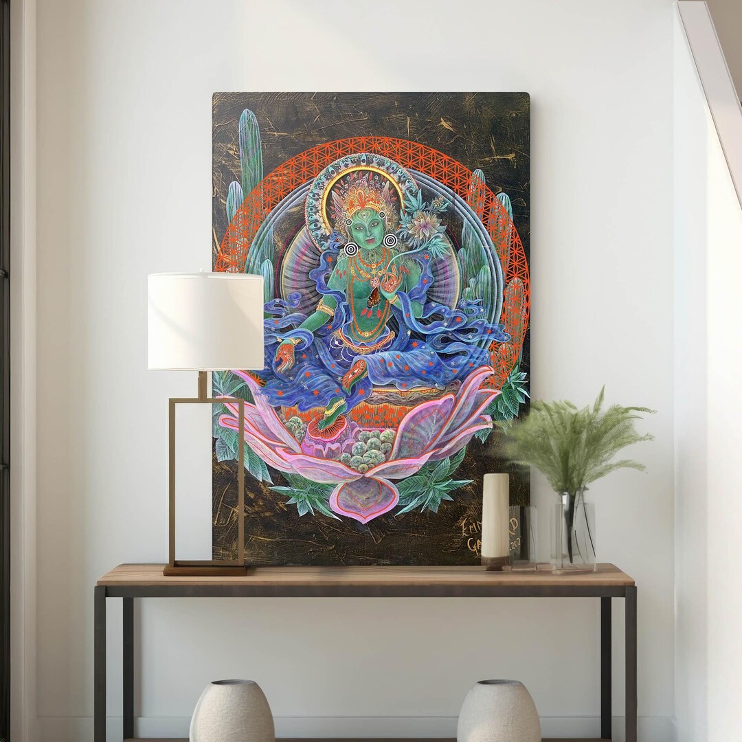 Feminine Divine Goddess Tara Wall Art Decor for Spiritual Room, Yoga ...