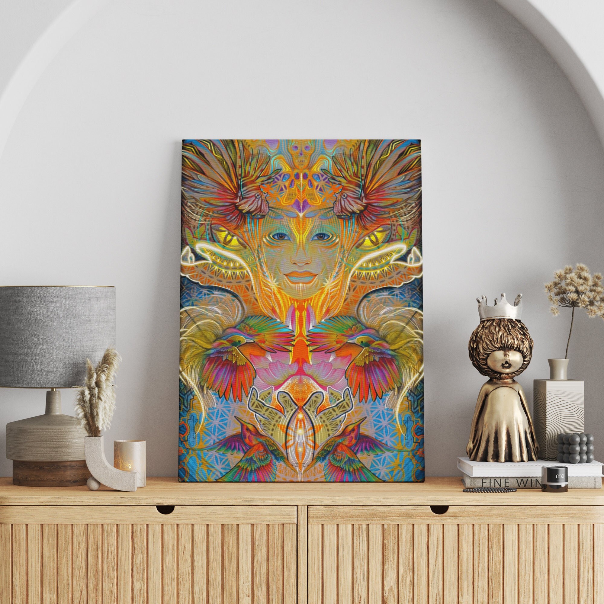 Psychedelic Art Canvas for Women Trippy Holiday Gifts for Her - Etsy