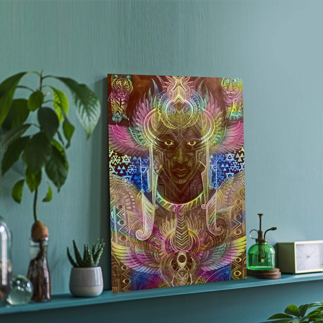 Abstract Chakra Painting on Canvas, Eclectic Spiritual Wall Decor Print ...