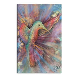 Hummingbird Art Print, Psychedelic Decor for Her, Spiritual Nature ...
