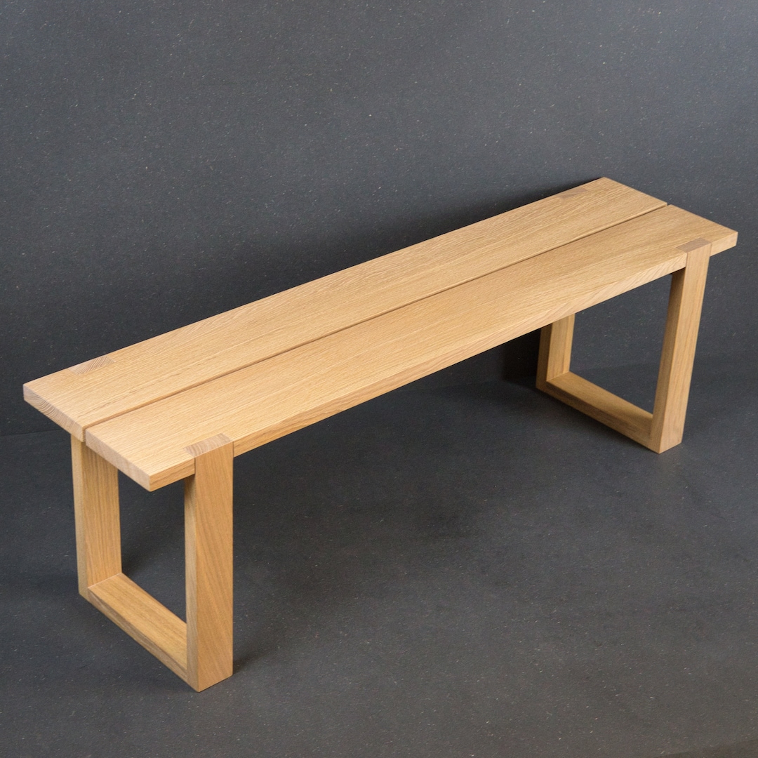 Japanese Bench in Solid Oak - Modern and Sleek - Minimalist Design ...