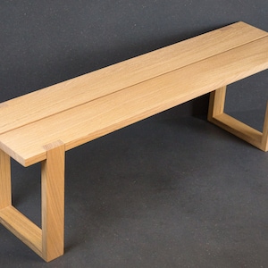 Japanese Bench in Solid Oak - Modern and Sleek - Minimalist Design ...