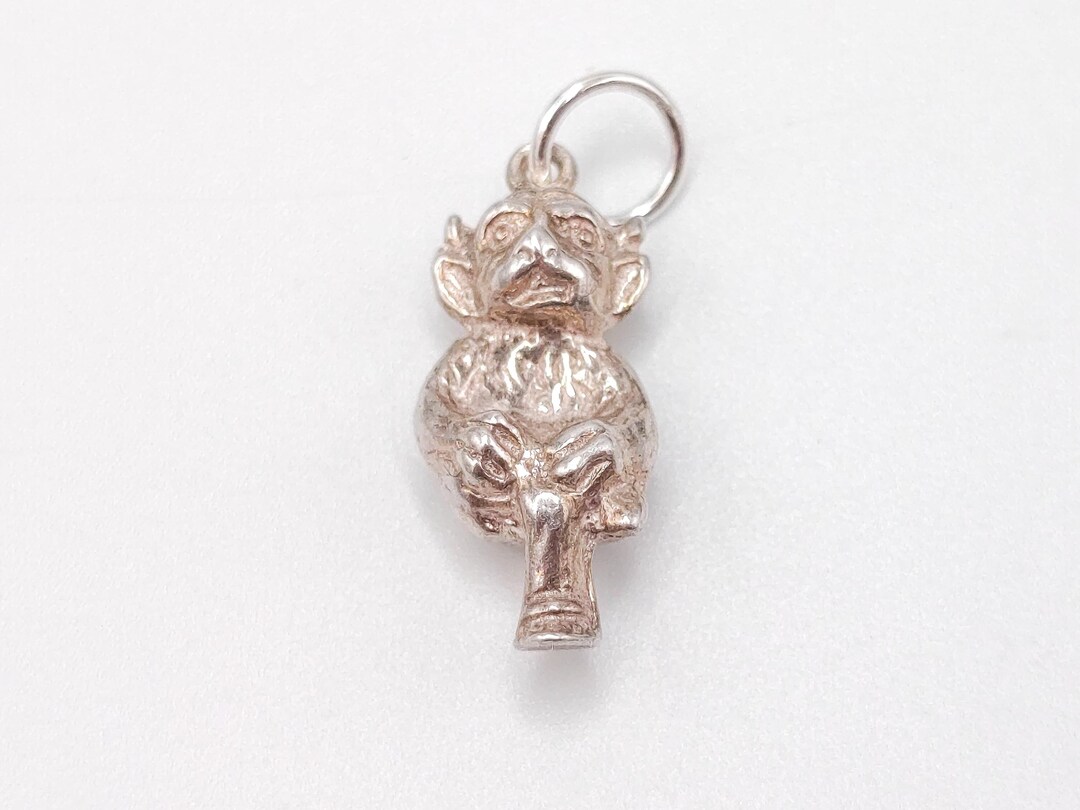 Vintage 925 Sterling Silver 3D Lincoln Imp Charm Pixie Pendant Bracelet ...