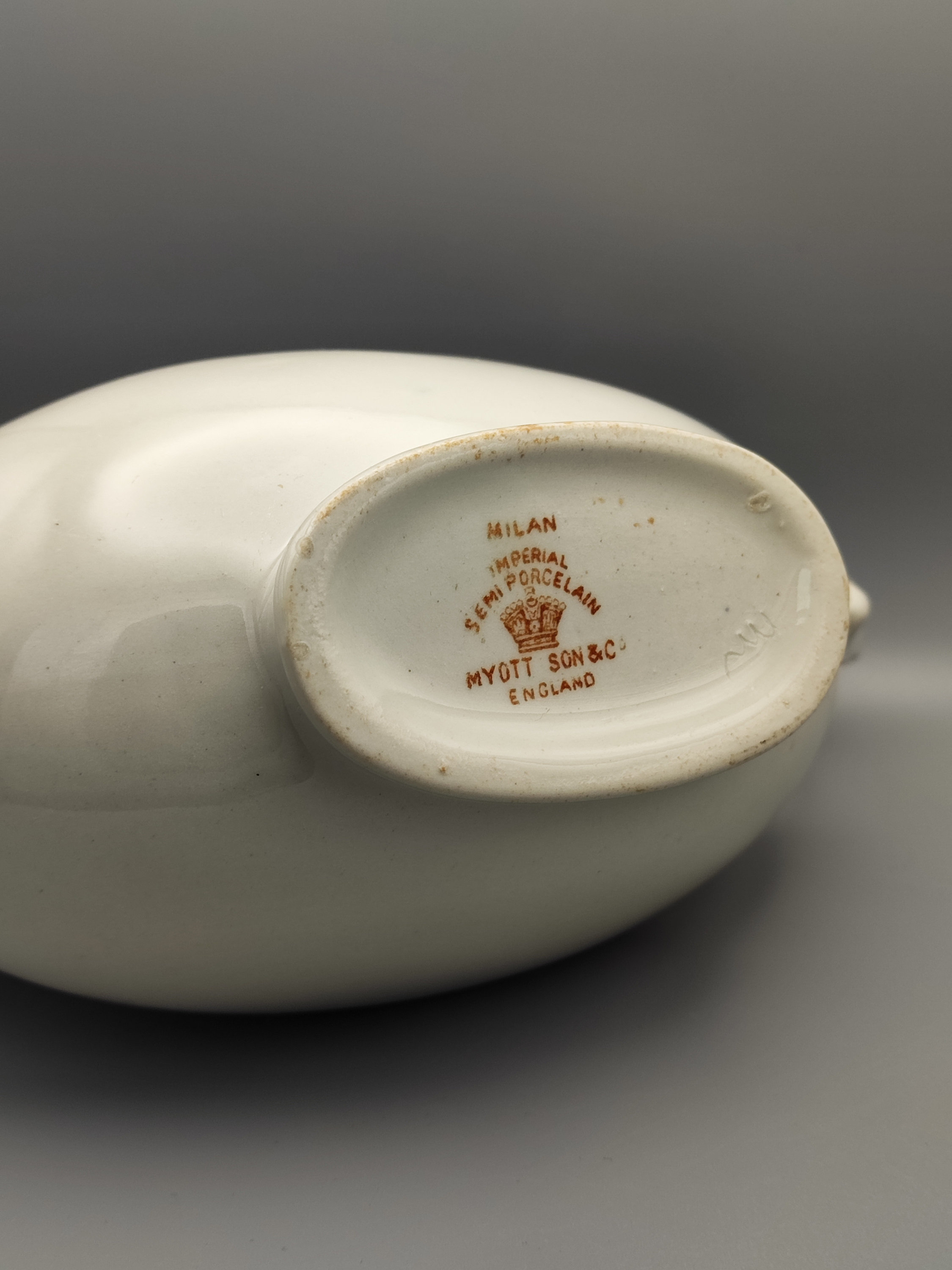 Myott Son & Co Imperial Semi Porcelain Milan | Gravy / Sauce Boat ...