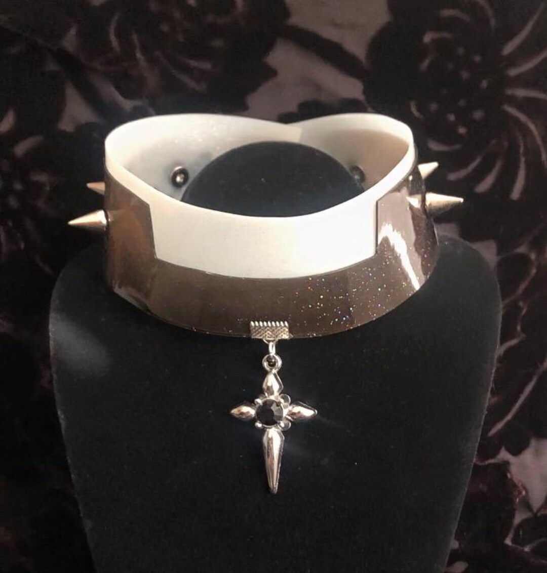 Punk Clerical Collar Spiked Cross - Etsy