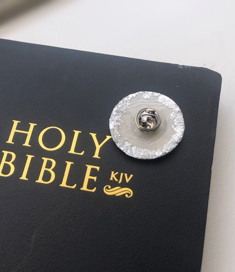 REAL unconsecrated Communion Wafer Brooch Pin Silver - Etsy