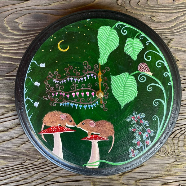 Painted Clock - Etsy