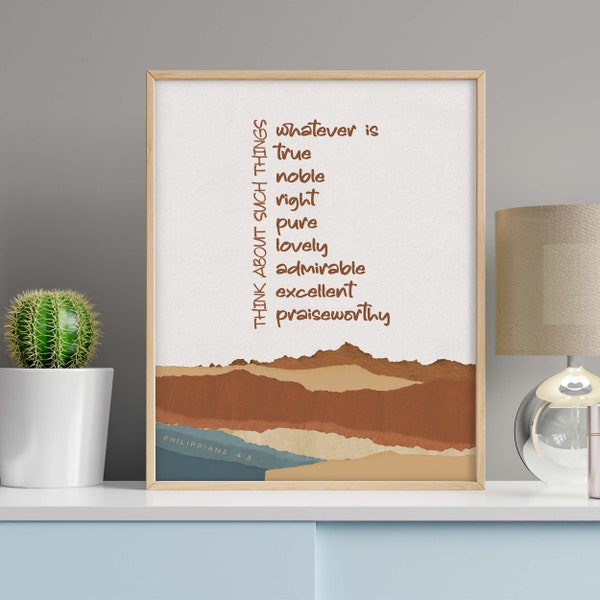 Philippians 4 8 - Etsy