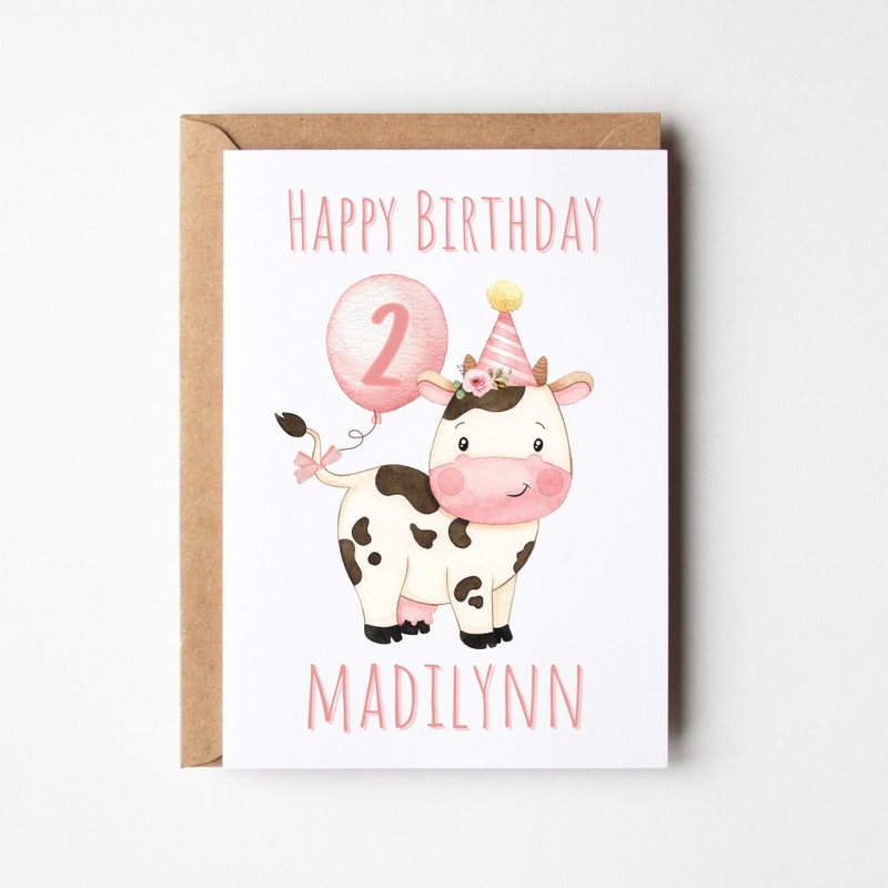 Printable Cow Birthday Card - Etsy