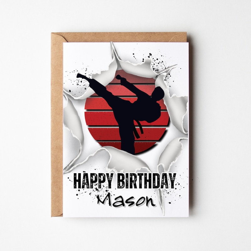 Karate Birthday Card - Etsy