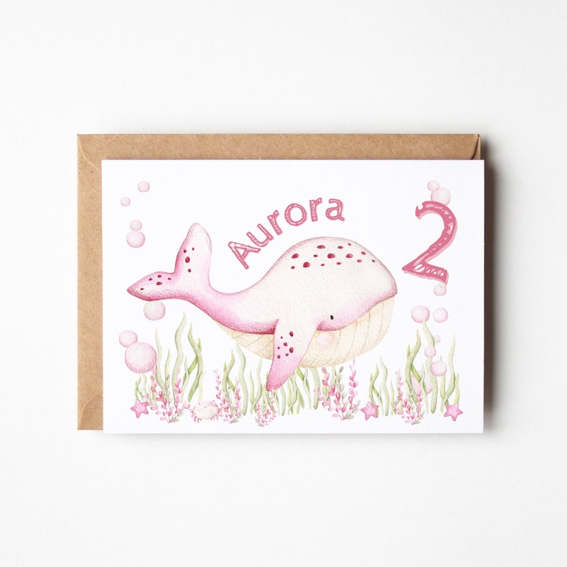 Whale Happy Birthday Card - Etsy