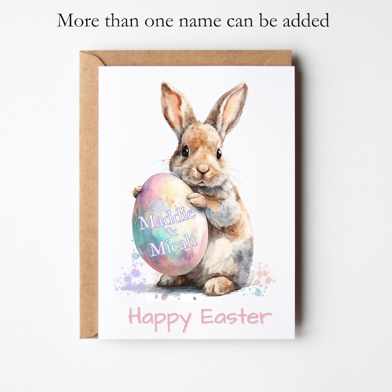 Hoppy Easter, Happy Easter Card, 1st, Personalized - Etsy