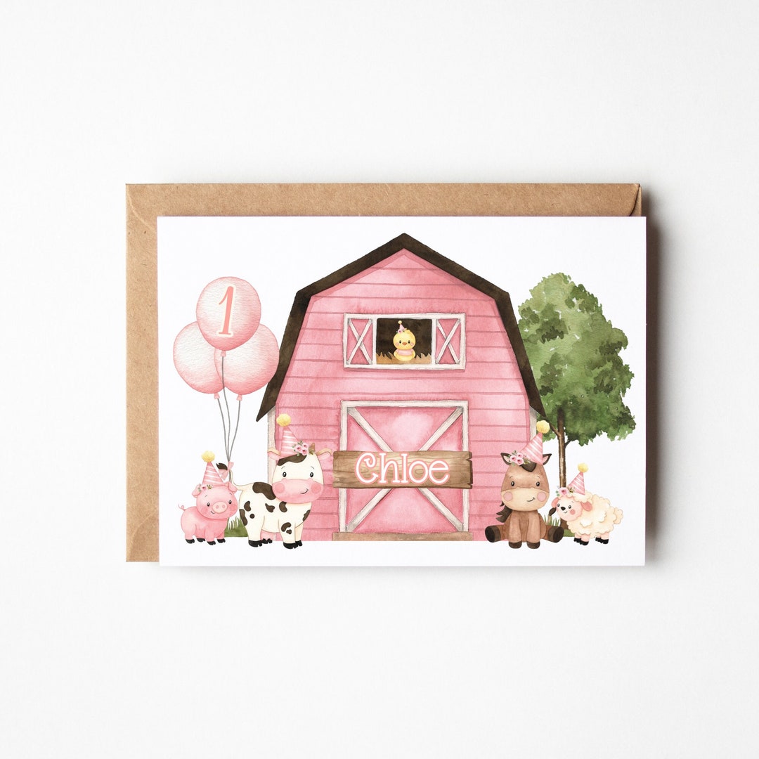 Farm Animal Birthday, Any Age, 1st Birthday, 2nd Birthday ...