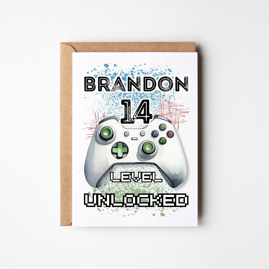 Video Game Birthday Card, Personalize With ANY Age, Optional Inside ...