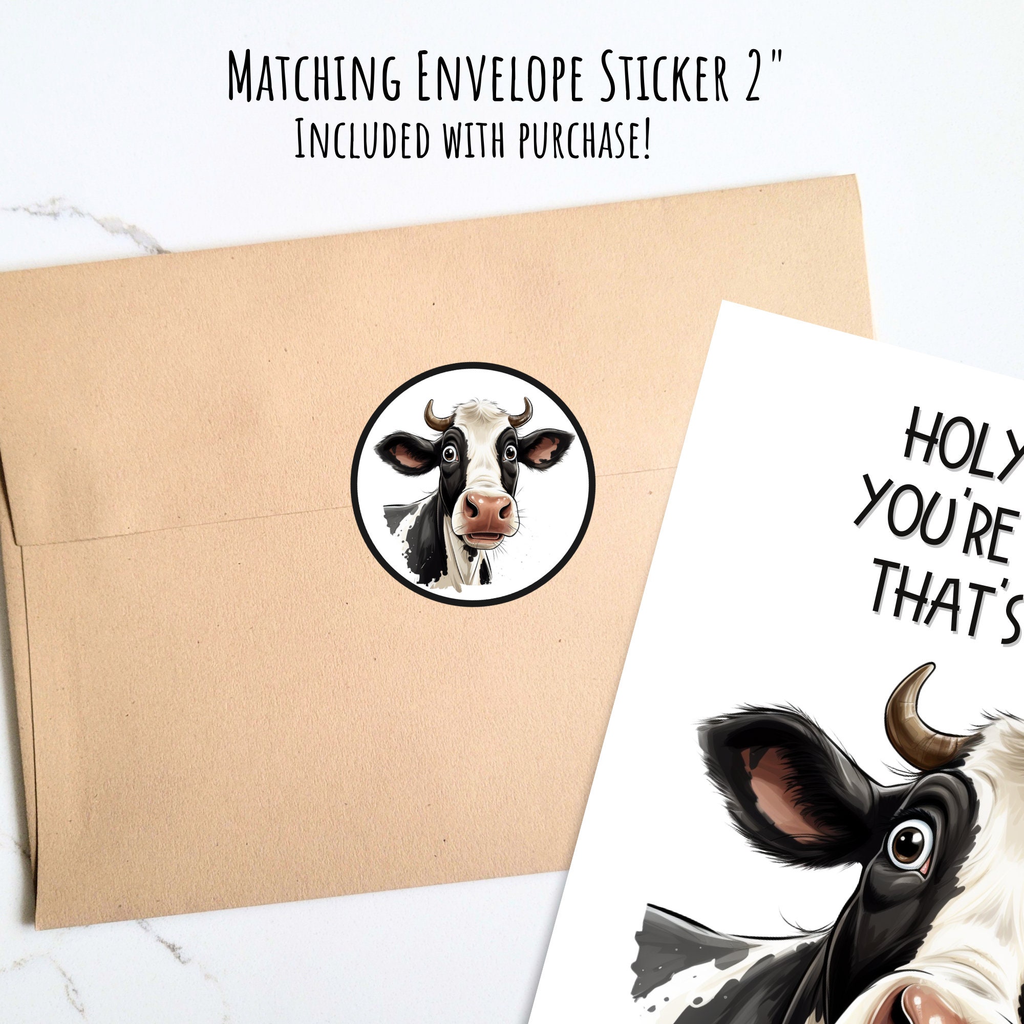 Cow Birthday Card, Personalized ANY Age, Holy Cow, for Grandson, for ...