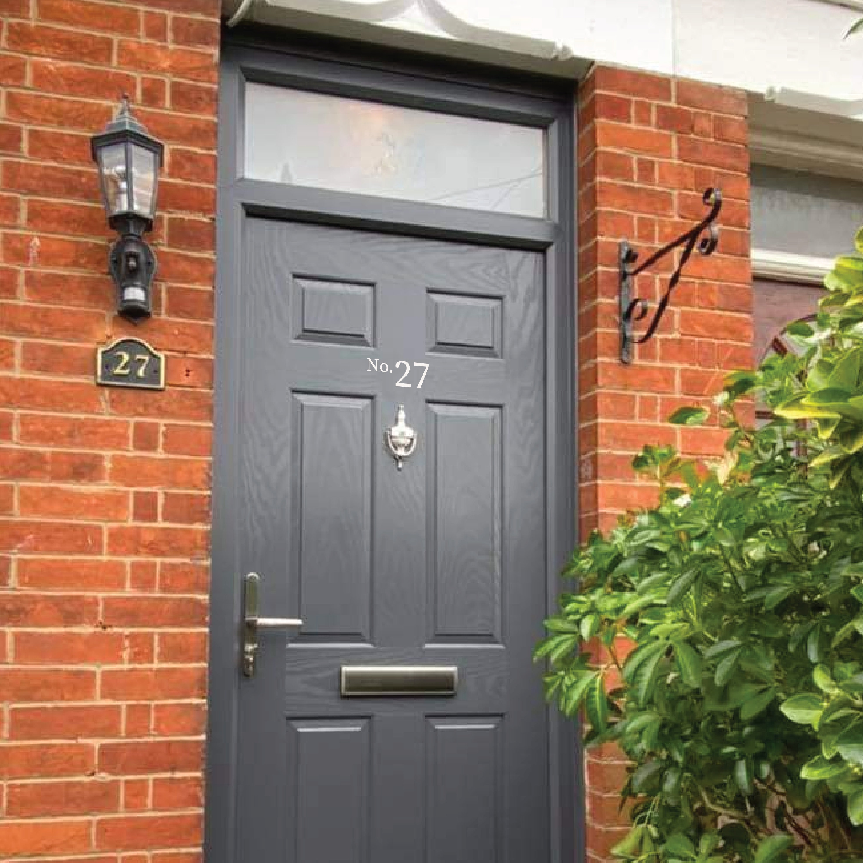 HOUSE NUMBER Label - Front Door Letter Box Post Box Home Vinyl Sticker ...