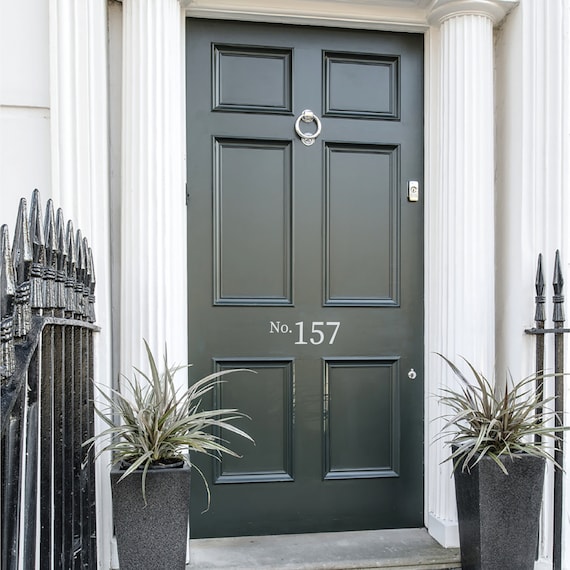 HOUSE NUMBER Label Front Door Letter Box Post Box Home Vinyl | Etsy UK