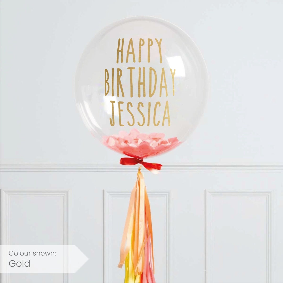 Personalised Balloon Vinyl Name Labels - for Party Balloons, Birthday ...