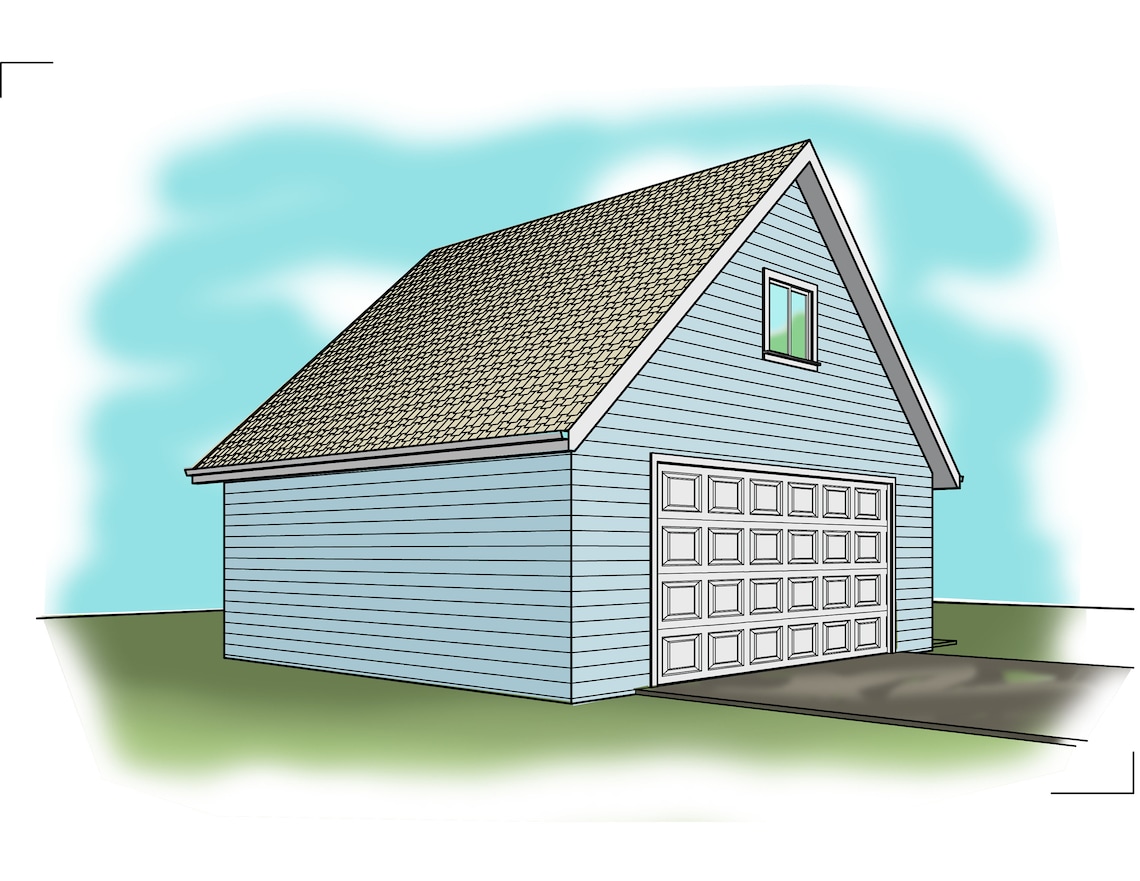 24' X 24' Detached, Two Car Garage With Loft, Including Floor Plans ...