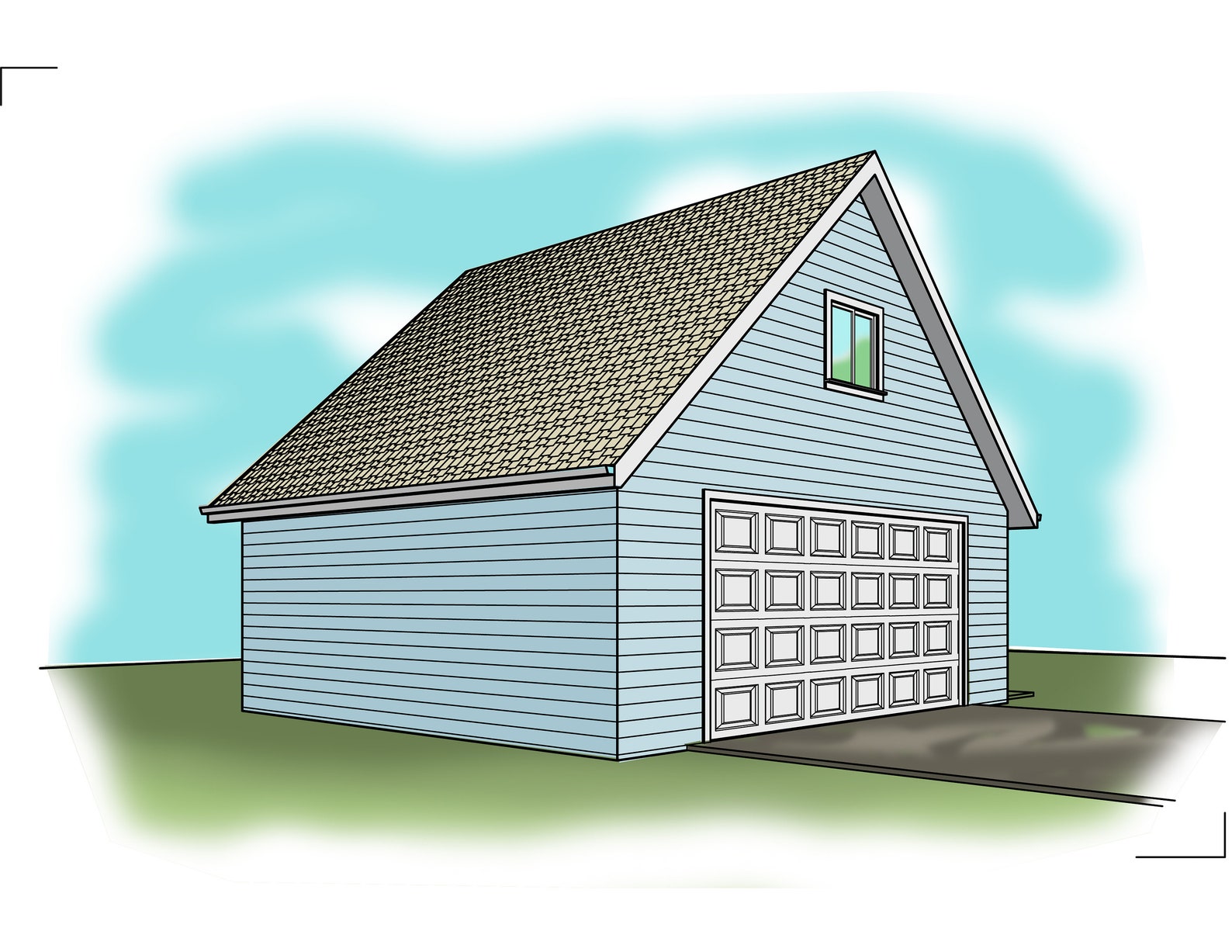24' X 24' Detached, Two Car Garage With Loft, Including Floor Plans ...