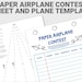 Paper Airplane Contest Judging Sheet, Print and Fold Paper Airplane ...