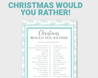 Christmas Would You Rather Game - Etsy