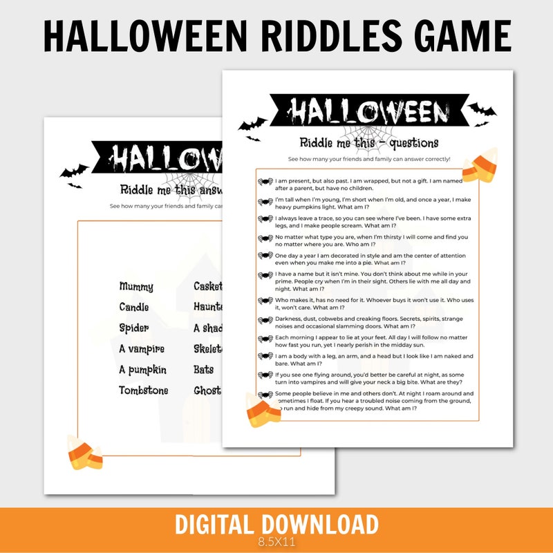 Riddle Me This Halloween - Etsy