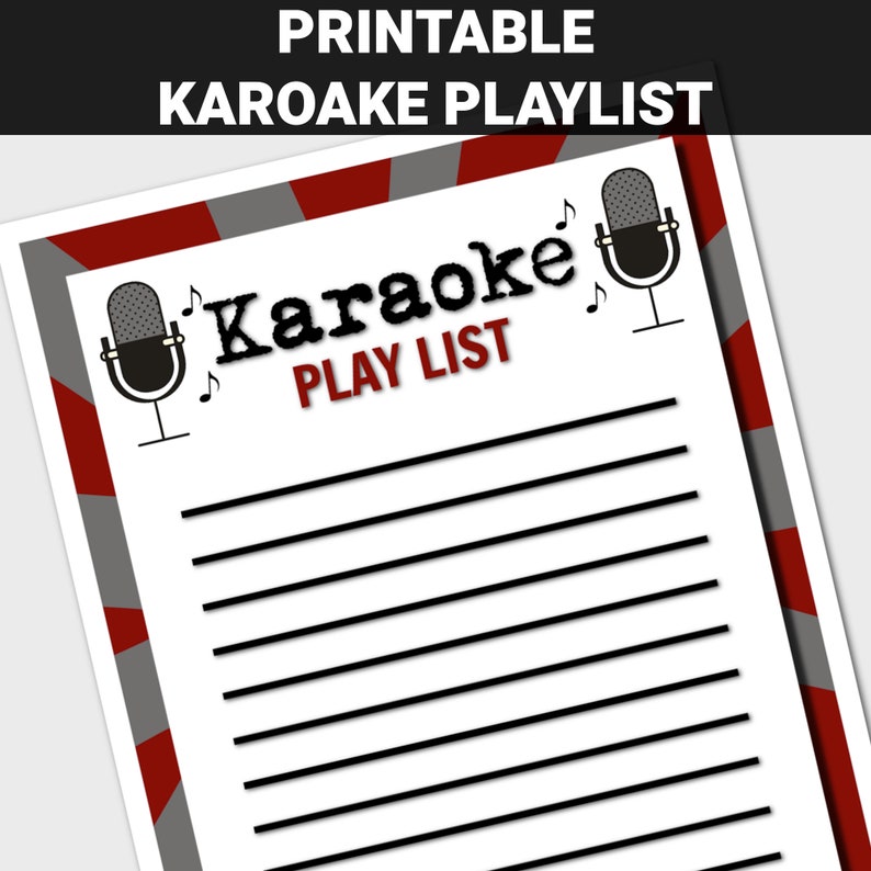 Karaoke Party Props and Playlist, Photo Props, Karaoke Backstage Pass ...