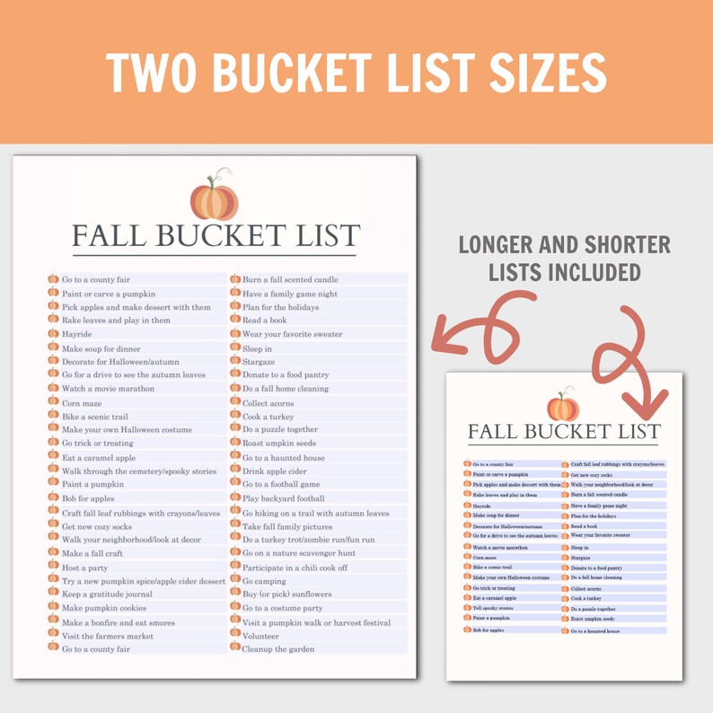 Editable Fall Bucket List, Fall Checklist, Family Family Activities ...