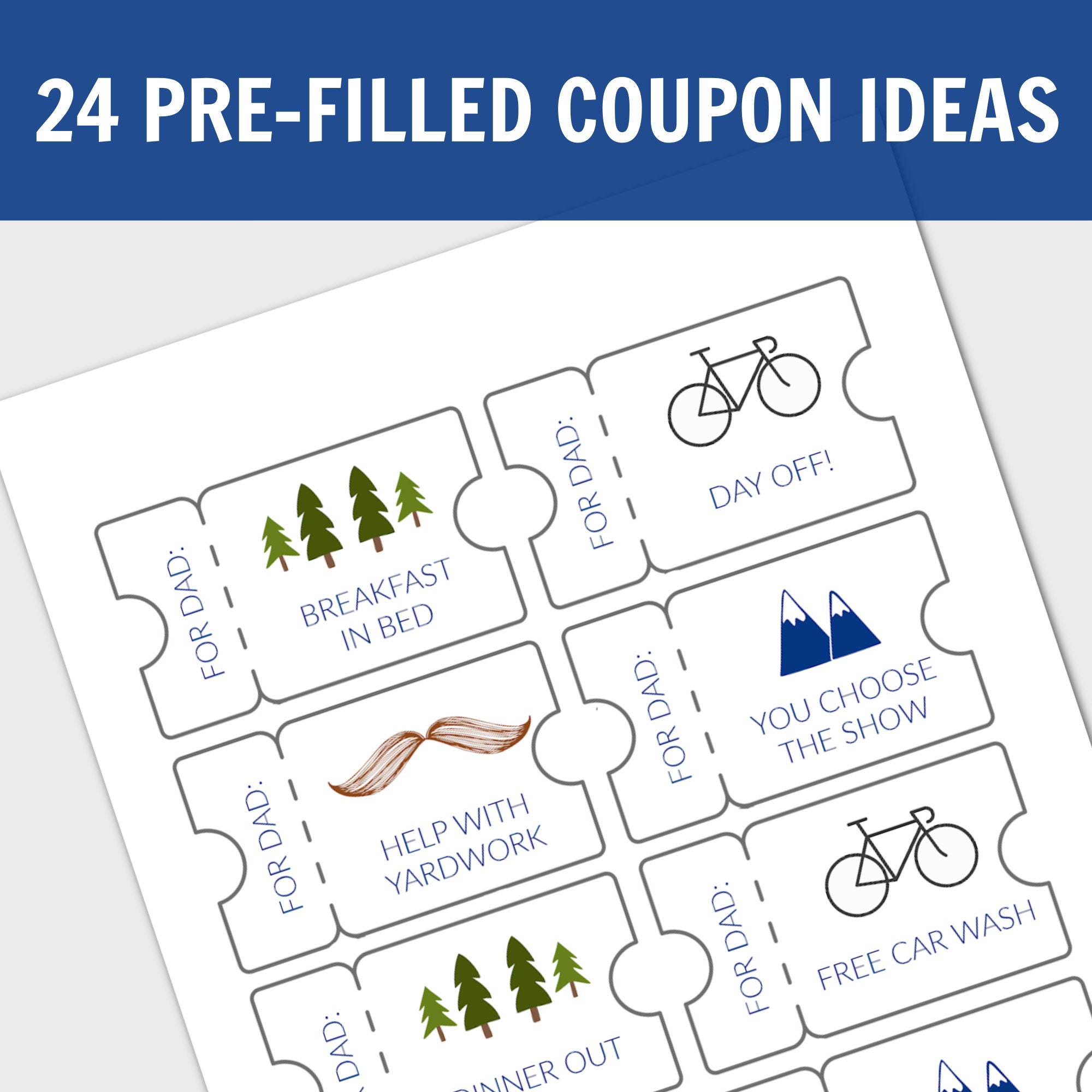 Father's Day Coupon Book, Printable Editable Father's Day Coupons ...