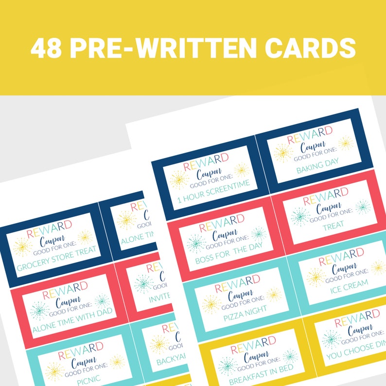 Printable Kids Reward Coupons, Love Coupons for Kids, Coupons for Kids ...