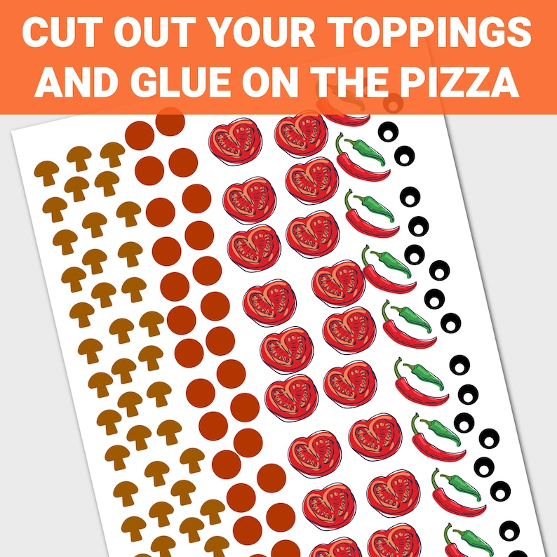 Printable Make Your Own Pizza Activity, Cut and Paste Printable, Pizza ...