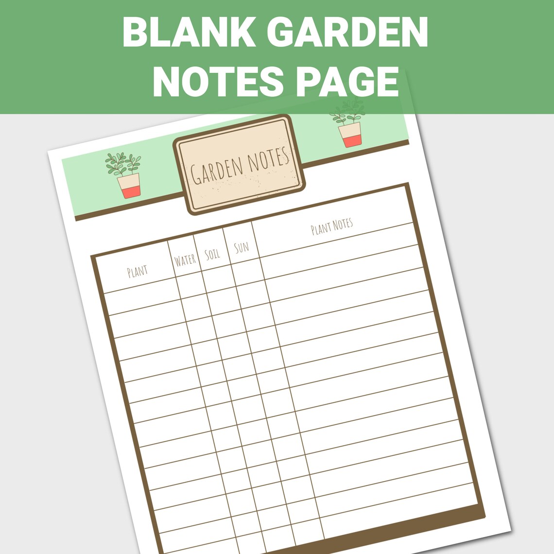 Garden Planner and Tracker, Garden Notes, Garden Planner for Kids ...