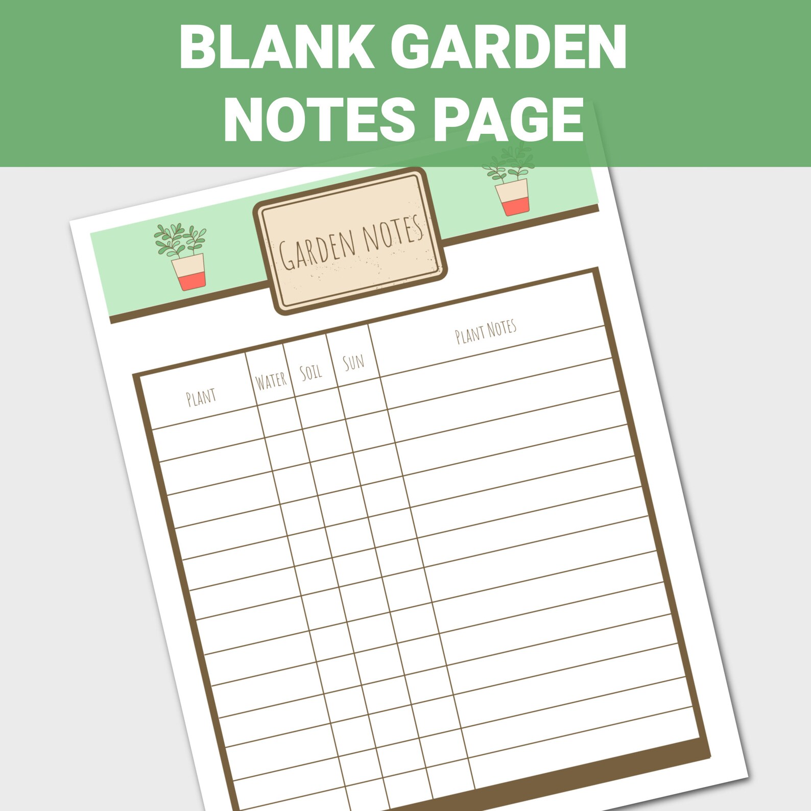 Garden Planner and Tracker, Garden Notes, Garden Planner for Kids ...