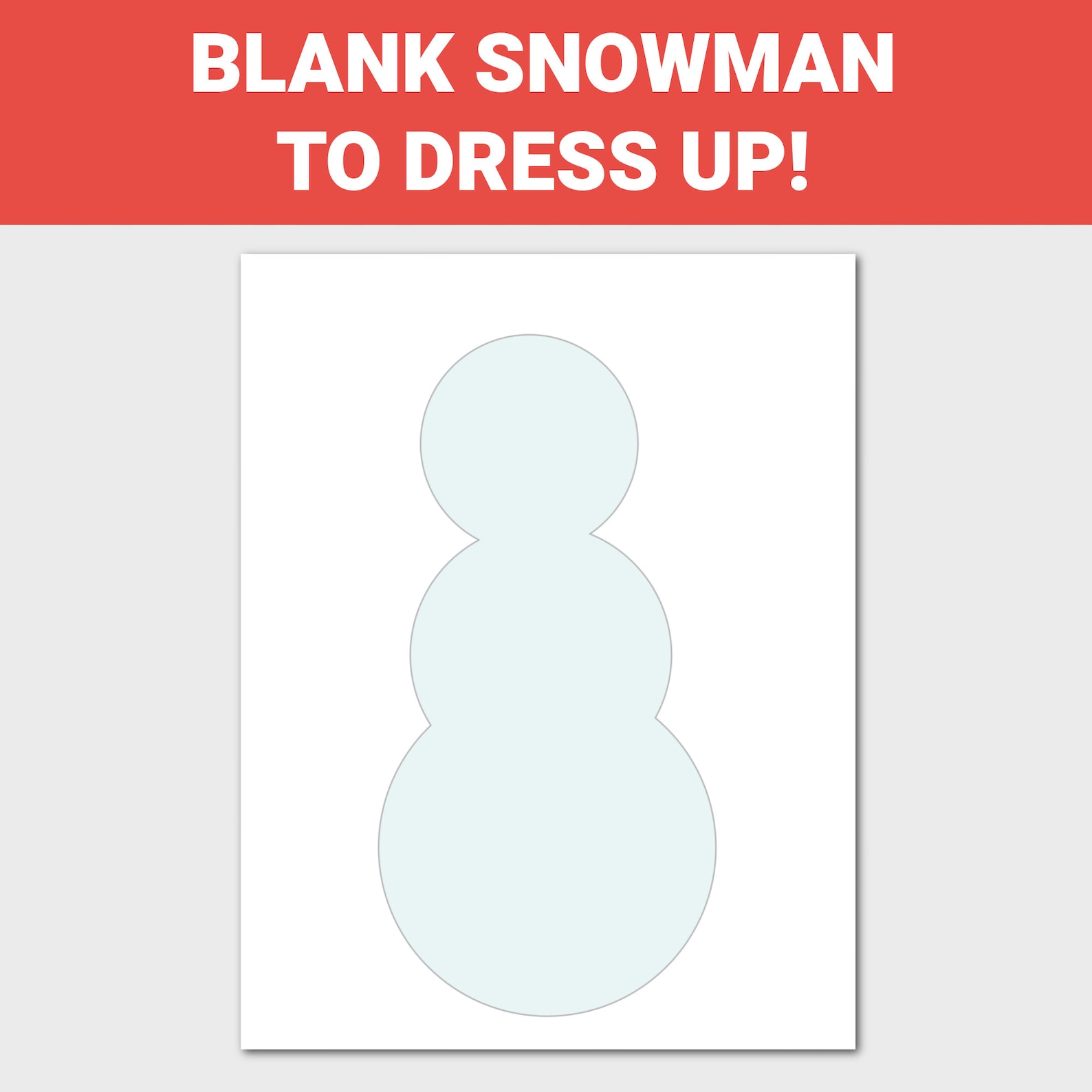 Build a Snowman Craft, Winter Activity Worksheet, Educational Preschool ...