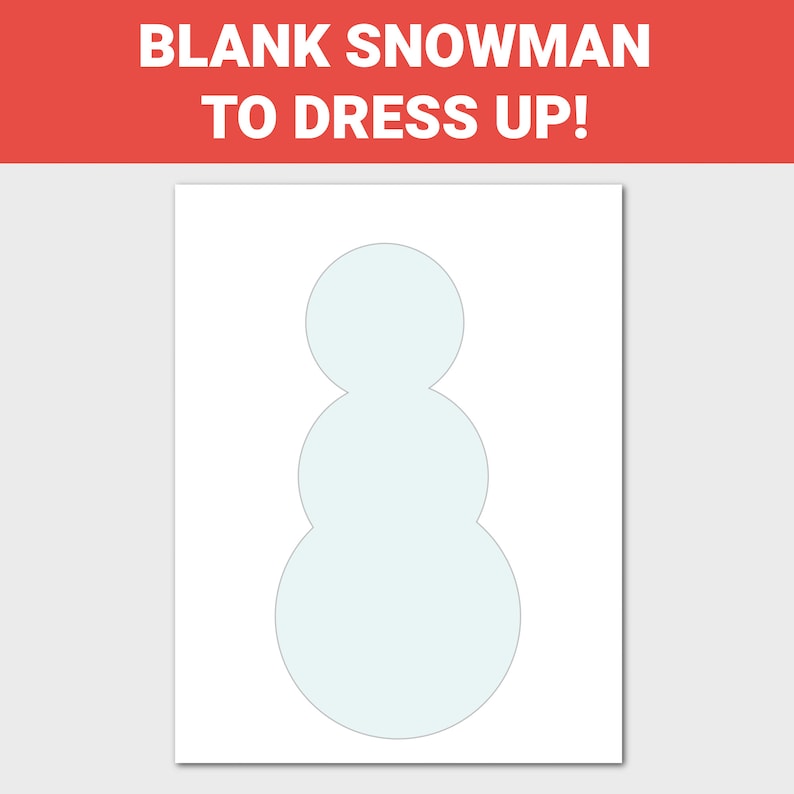 Build a Snowman Craft, Winter Activity Worksheet, Educational Preschool ...