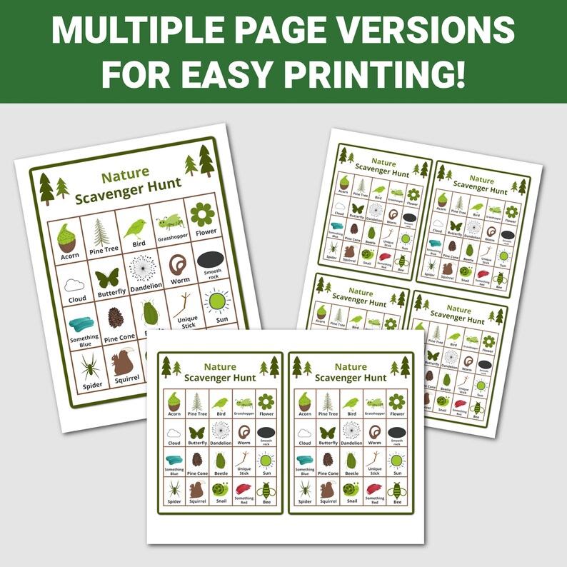 Nature Scavenger Hunt Printable, Printable Scavenger Hunt, Outdoor ...