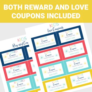 Printable Kids Reward Coupons, Love Coupons for Kids, Coupons for Kids ...